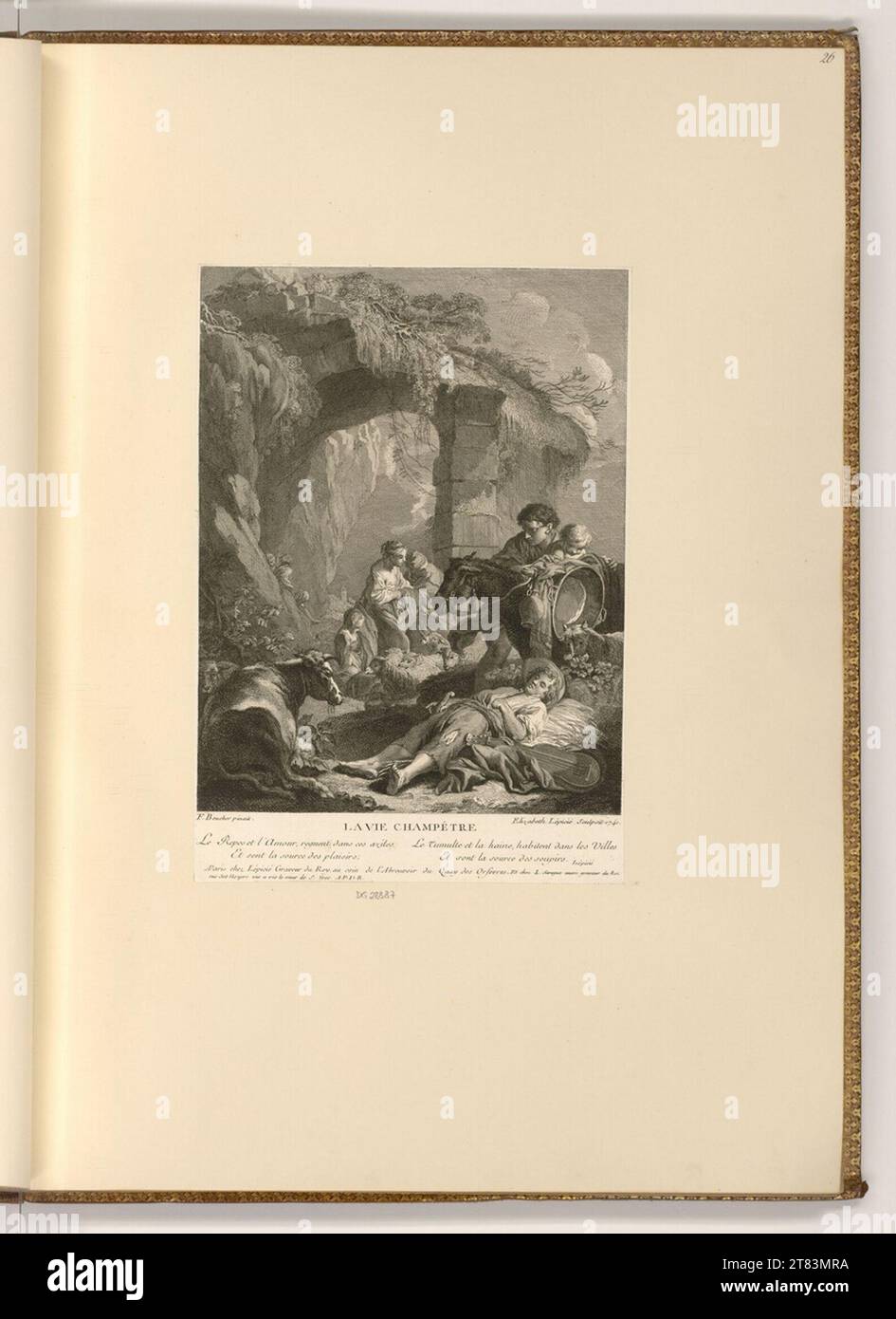 Renée Elisabeth Lépicié Marlié (Engraver) Country life. Copper ...