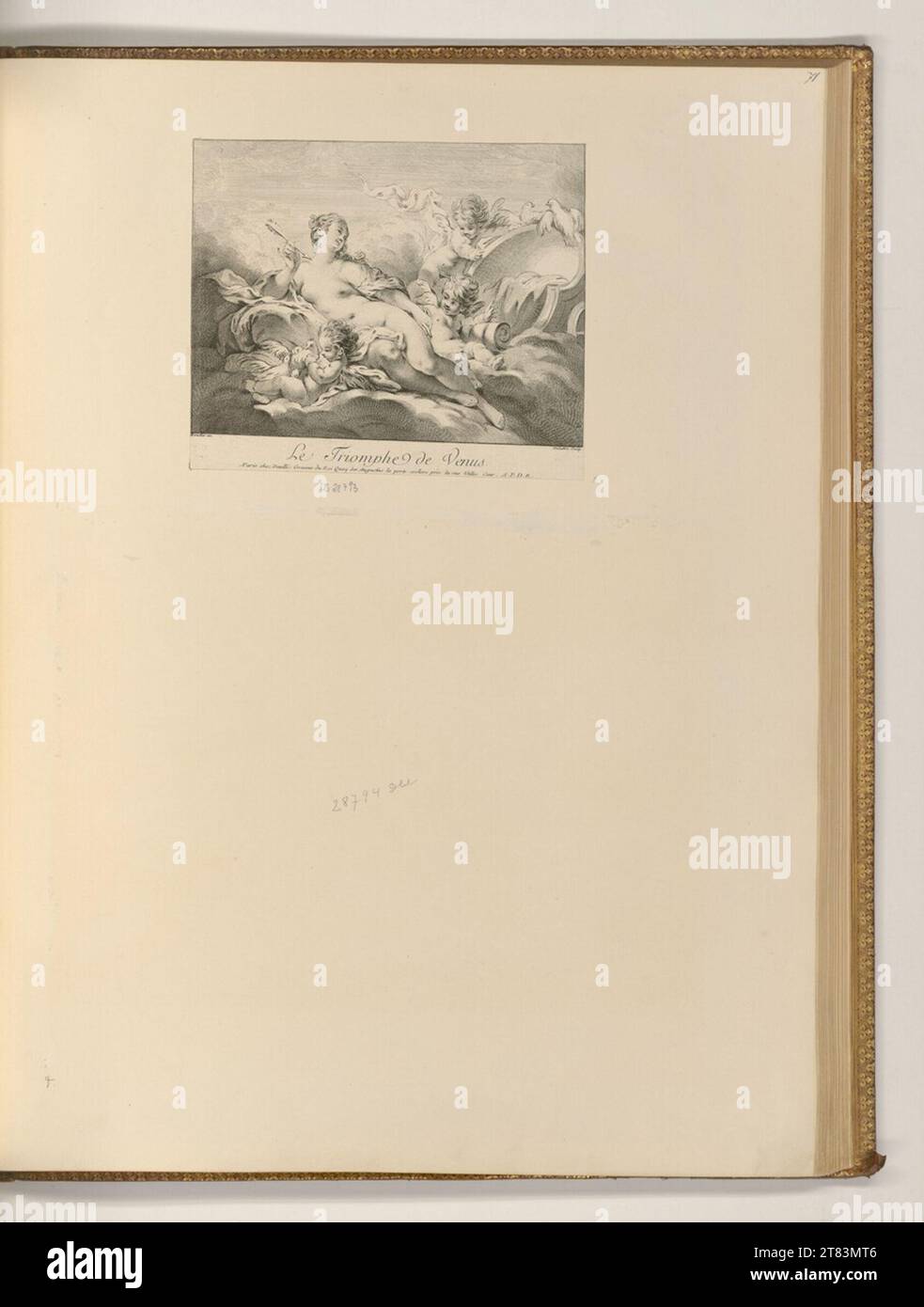 Jean Marie Delattre (Engraver) Triumph of Venus. Copper engraving ...