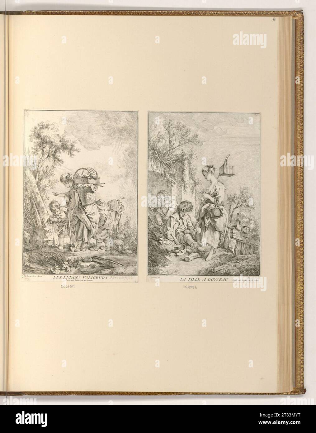 Jacques Gabriel Huquier (Engraver) The watchers; The girl has the ...