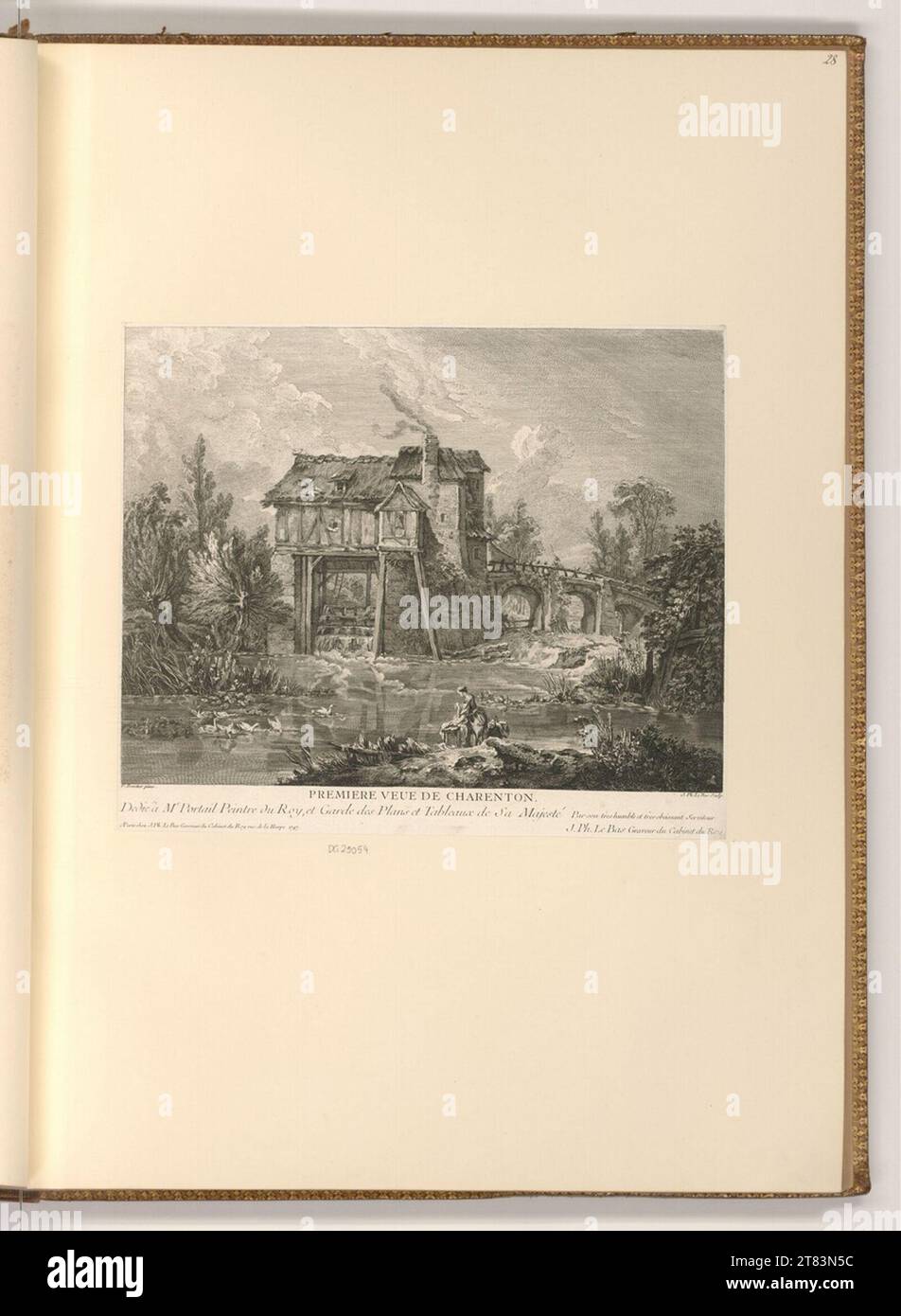 Jacques-Philippe Le Bas (Engraver) First view of Charenton. Etching ...