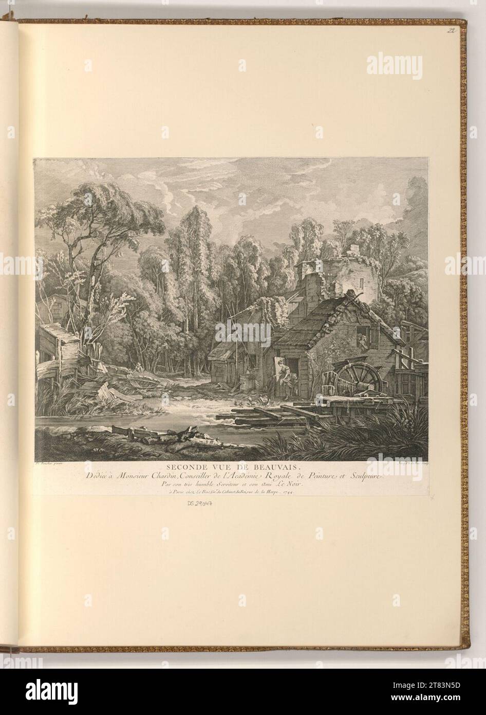 Jacques-Philippe Le Bas (Engraver) Second view of Beauvais. Etching ...