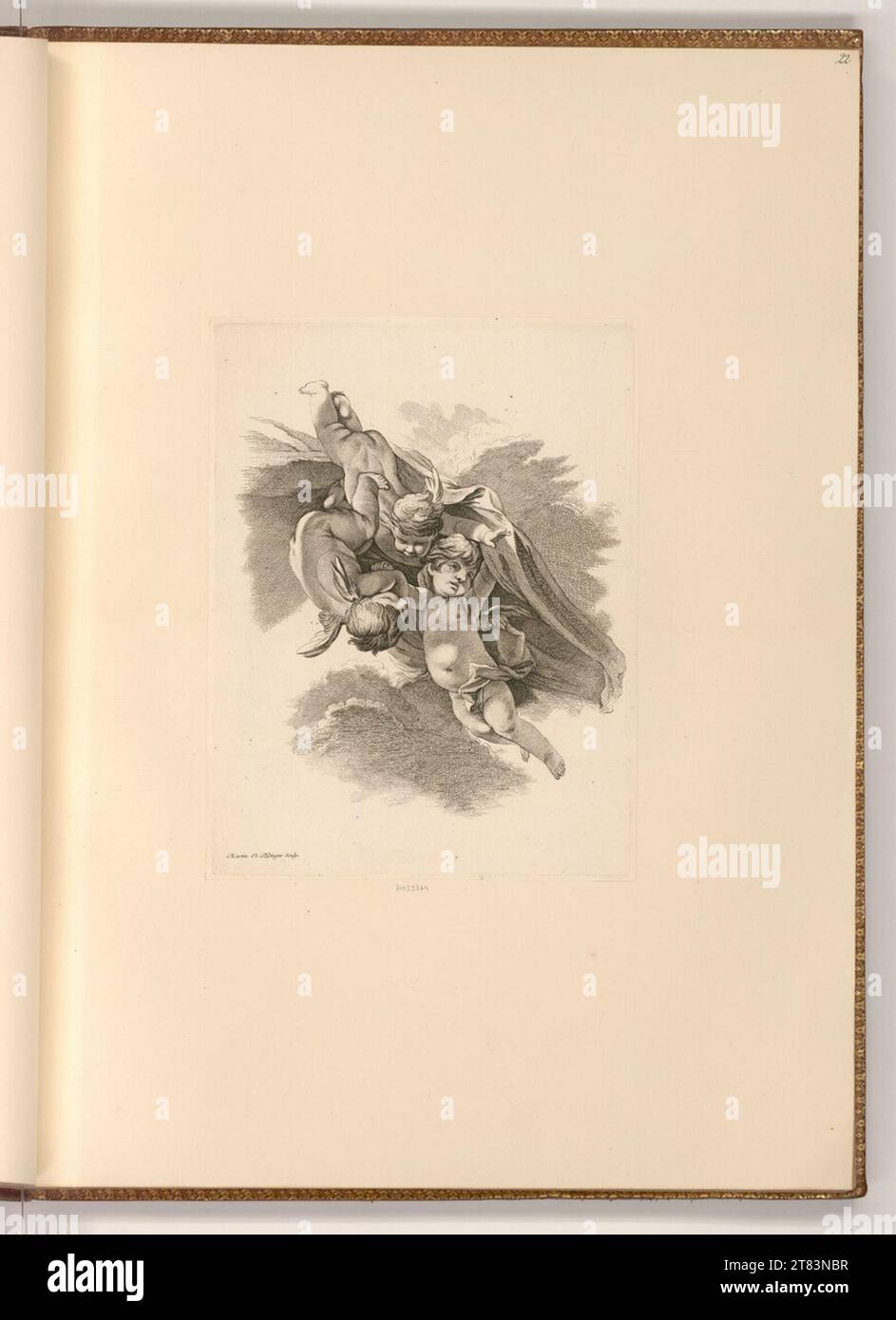 Martin Elias Ridinger (Engraver) Putten and children. etching 1748 , 1748 Stock Photo - Alamy