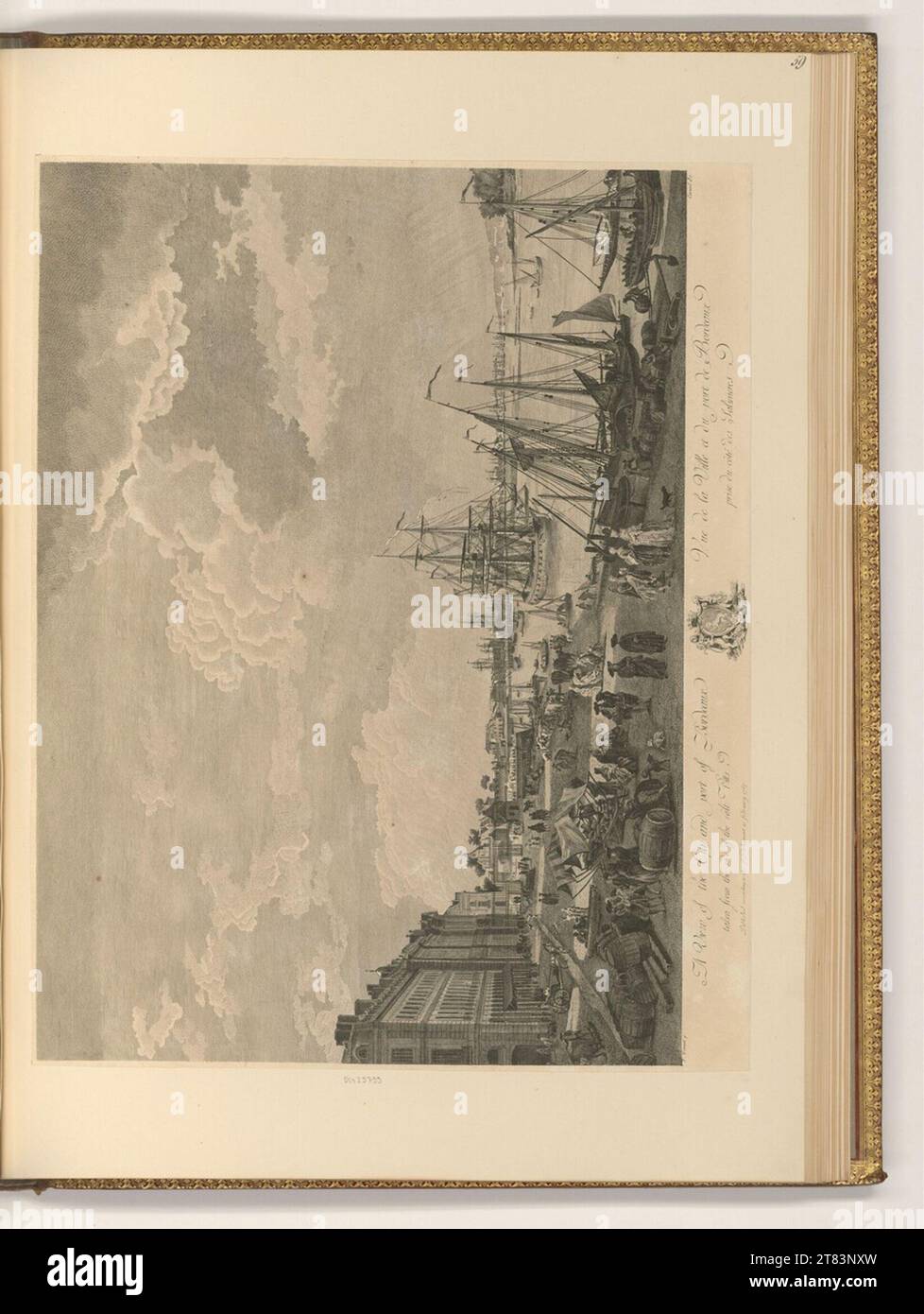 Corwil (Engraver) A view of the city and port of Bordeaux. Copper ...