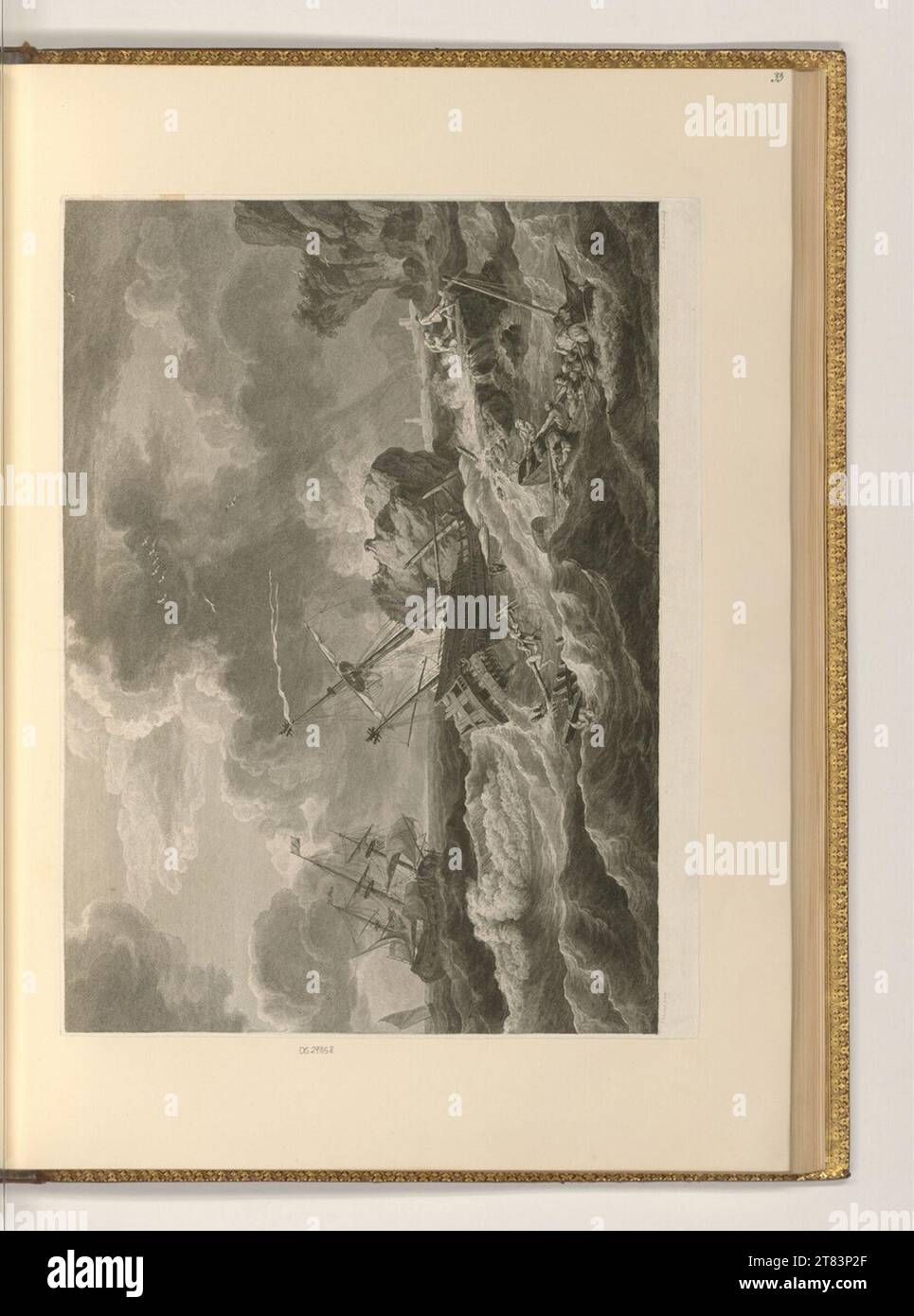 Bénédict Alphonse Nicolet (Engraver) Shipwrecked. Copper engraving ...