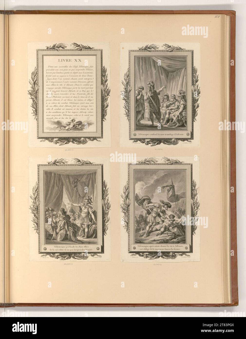 Jean-Baptiste Tilliard (Engraver) The adventures of Telemach, Livre XX ...