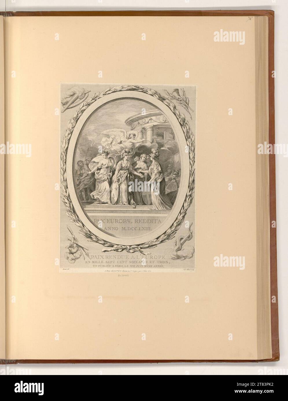 Jean-Baptiste Tilliard (Engraver) Peace, Europe, restored to 1763 ...