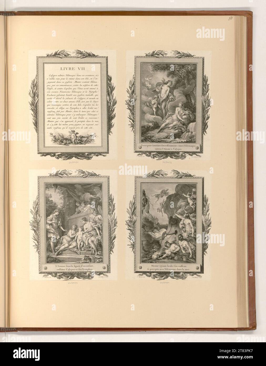 Jean-Baptiste Tilliard (Engraver) The adventures of Telemach, Livre VII ...