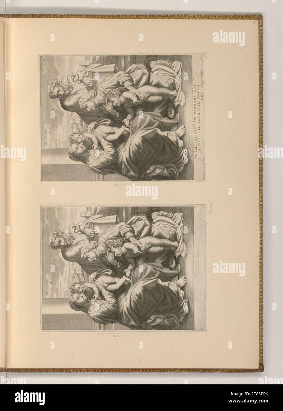 Jean Dughet (Engraver) Holy family with St. Elisabeth and ...