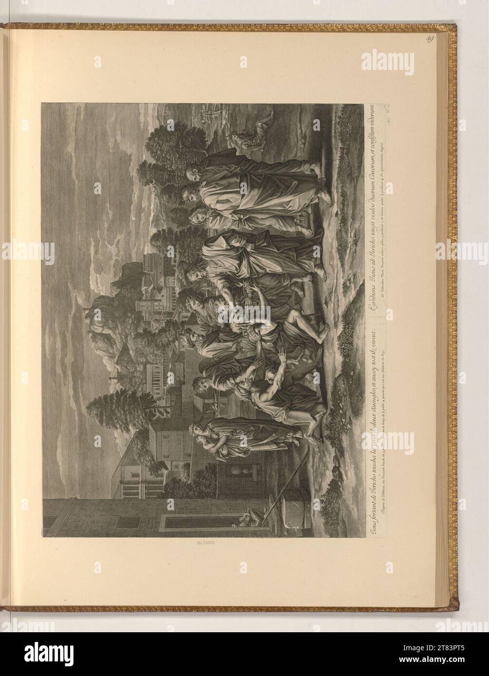 Guillaume Chasteau (Engraver) Christ heals Jericho's blind man. Copper ...