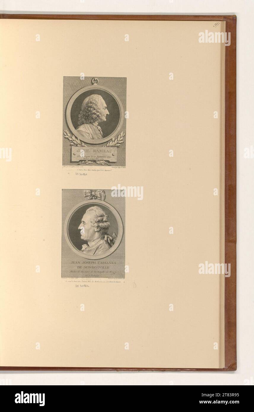 Auguste de Saint Aubin (Engraver) Porträt Jean-Philippe Rameau; Jean ...