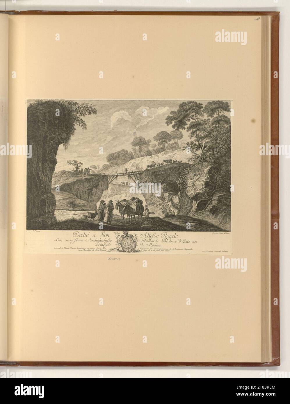 Jakob Wangner (Engraver) Landscape with a small wooden bridge. etching 1748-1781 , 1748/1781 ...