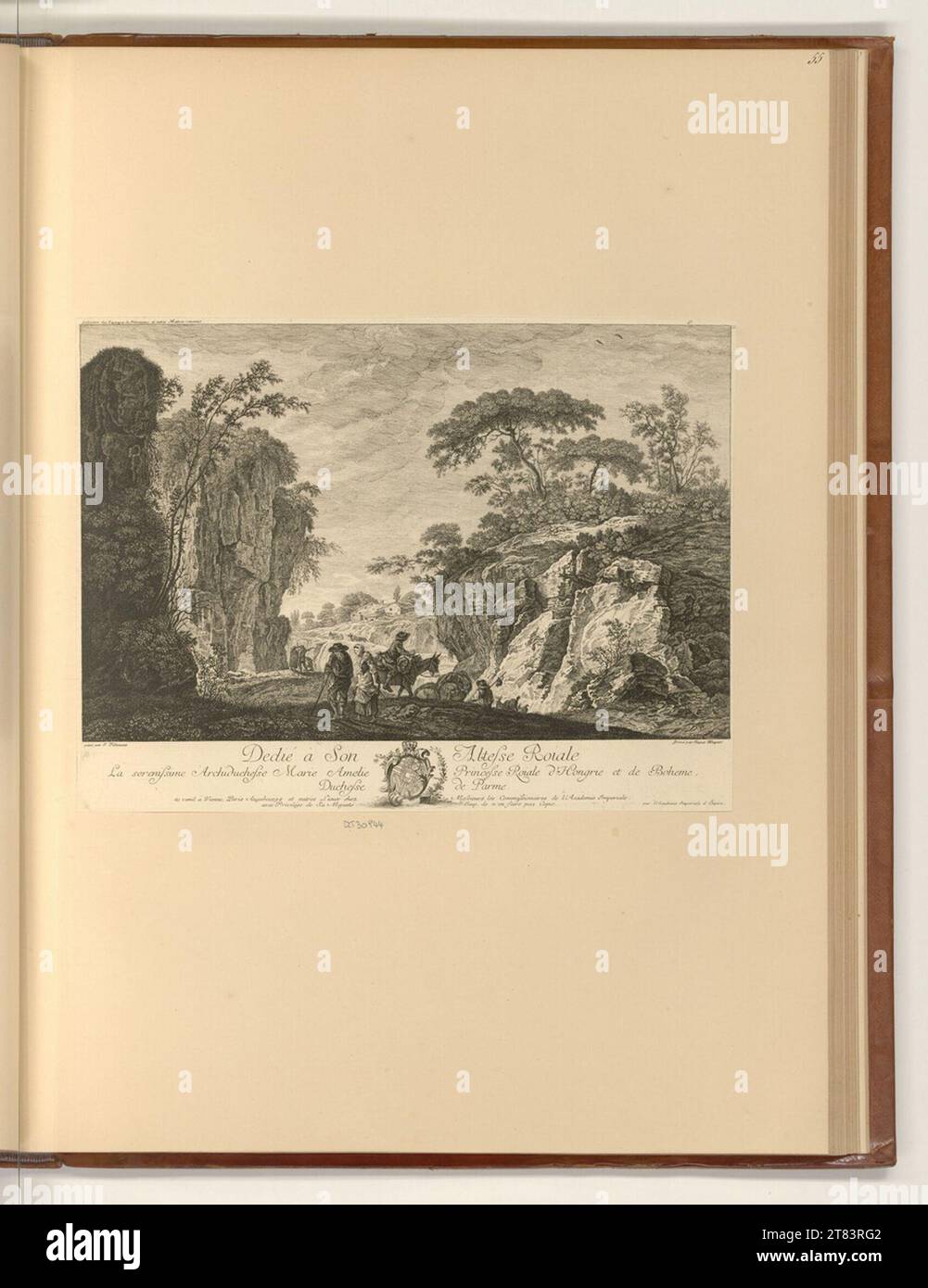 Jakob Wangner (Engraver) Rocky landscape with shepherds. etching 1748-1781 , 1748/1781 Stock ...