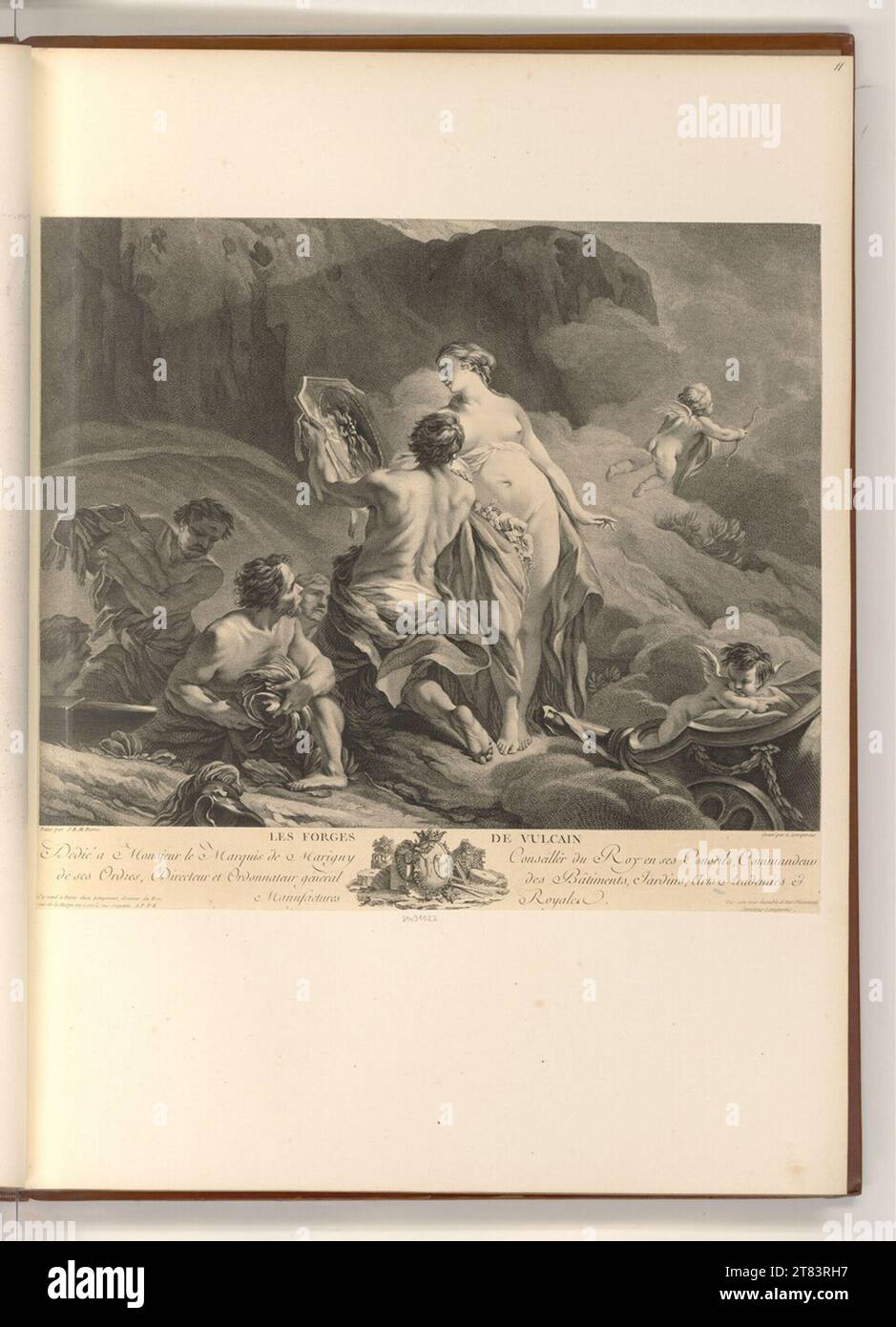 Louis Simon Lempereur (Engraver) Vulcan forges. Copper engraving ...