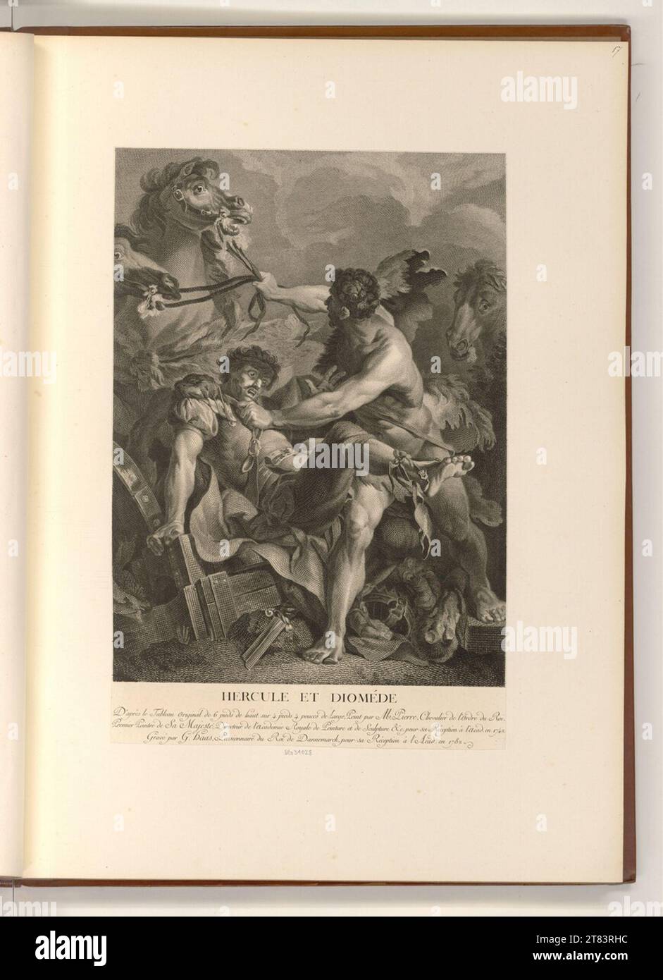 Georg Haas (Engraver) Hercules and Diomedes. Copper engraving, etching ...