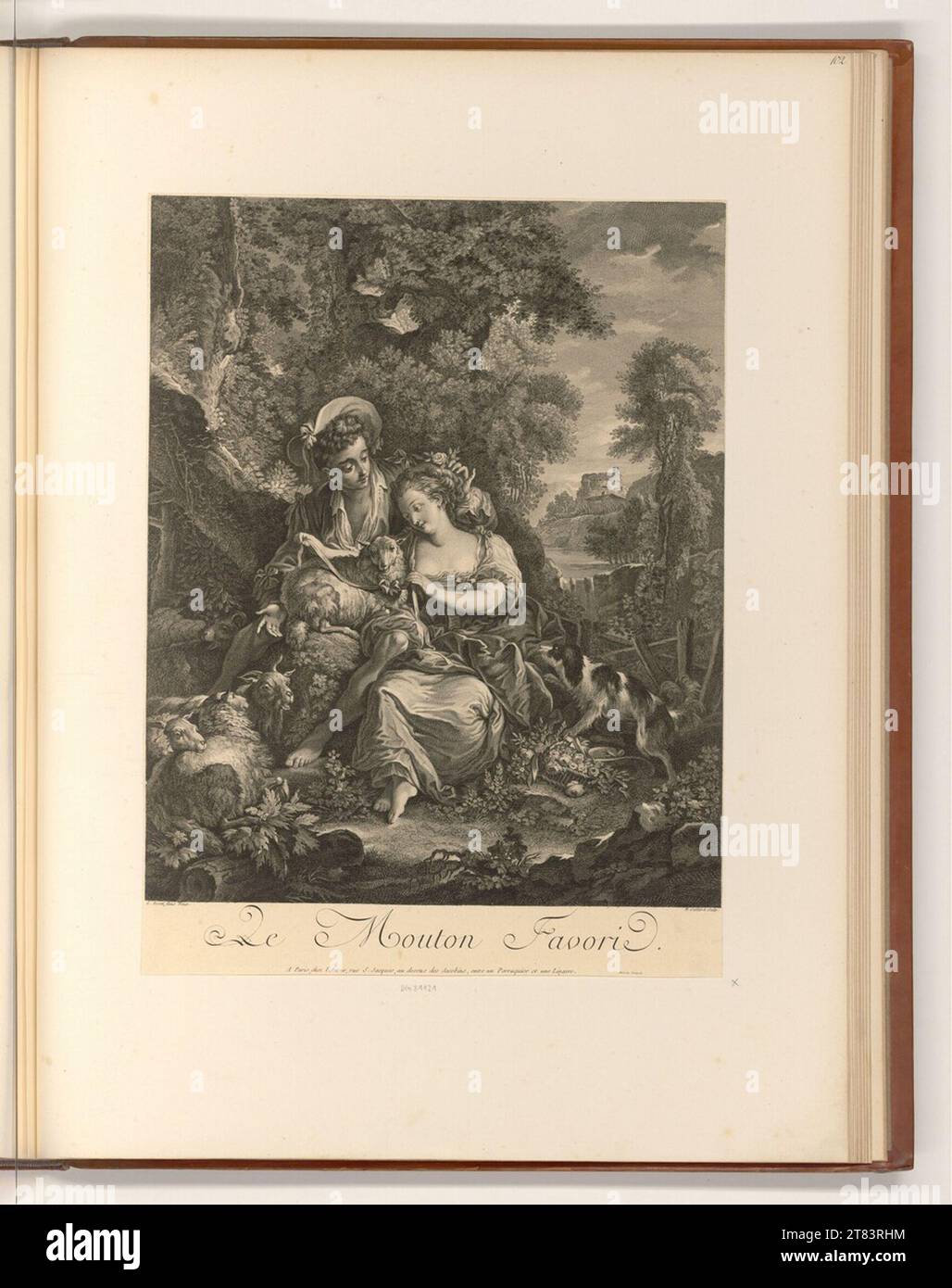 René Gaillard (Engraver) Schäfer and shepherd. Copper engraving, etching 1750-1790 , 1750/1790 ...