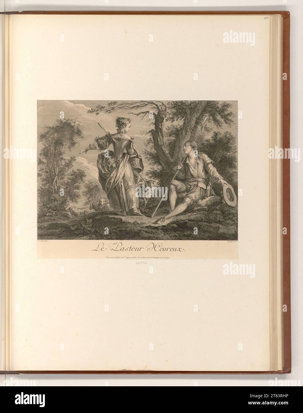 René Gaillard (Engraver) Schäfer and shepherd. Copper engraving, etching 1750-1790 , 1750/1790 ...