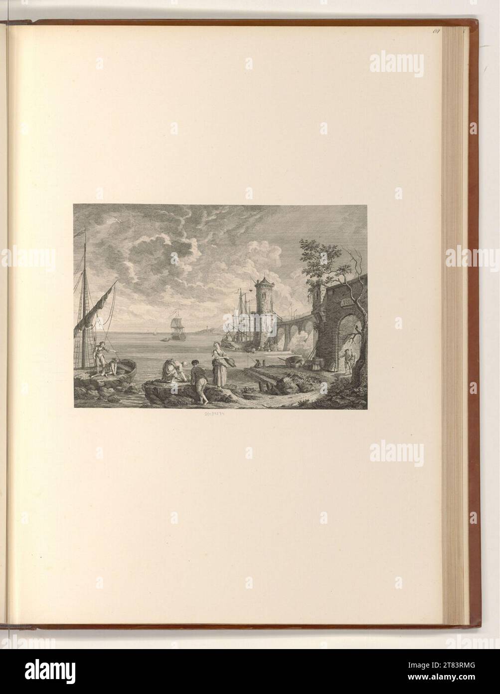 Charles de Lacroix de Marseilles Port view. etching 18. Century , 18th ...