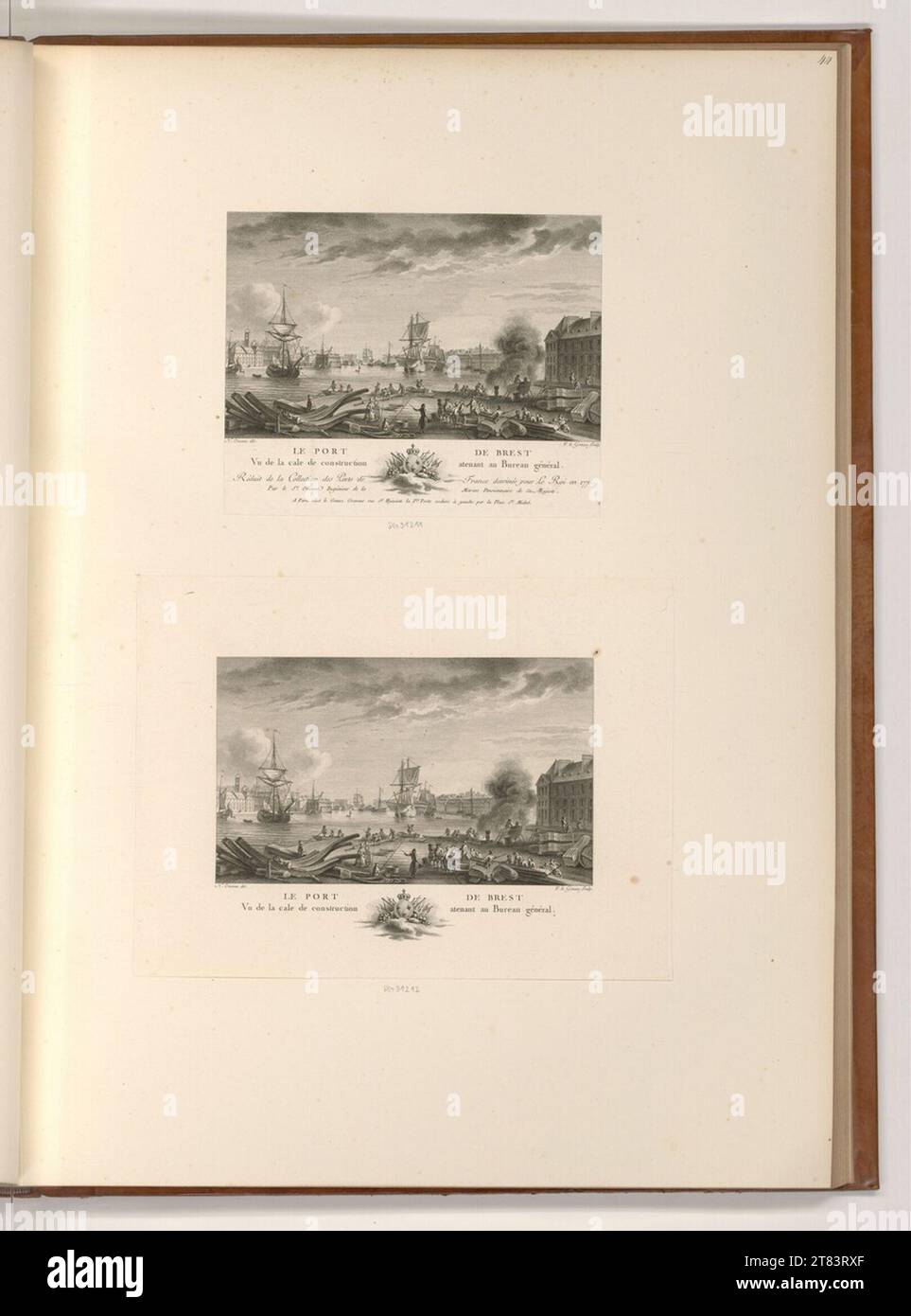 Yves Marie le Gouaz (Engraver) The port of Brest, seen from the ...