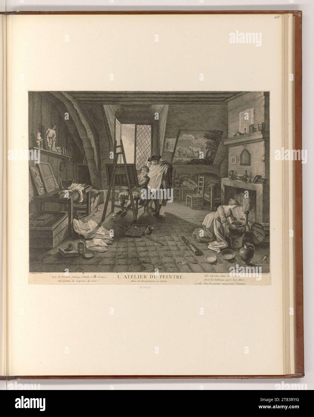 Pierre François Basan (Engraver) The studio of a painter. Copper ...