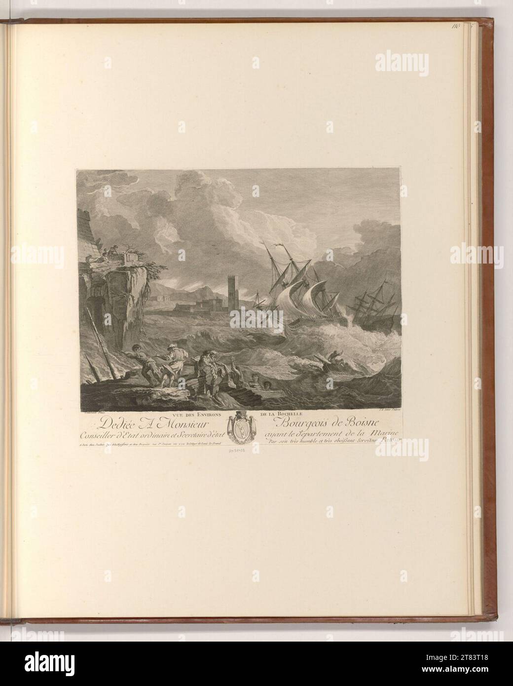 Jean-Augustin Patour View of the surroundings of La Rochelle. etching ...