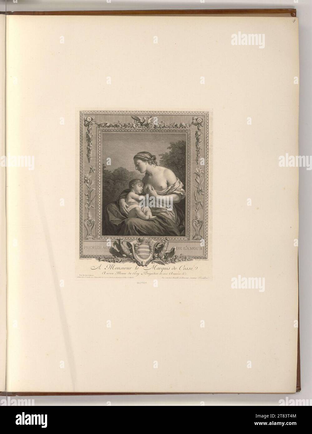 Jacques Bouillard (Engraver) First age of love. Copper engraving ...