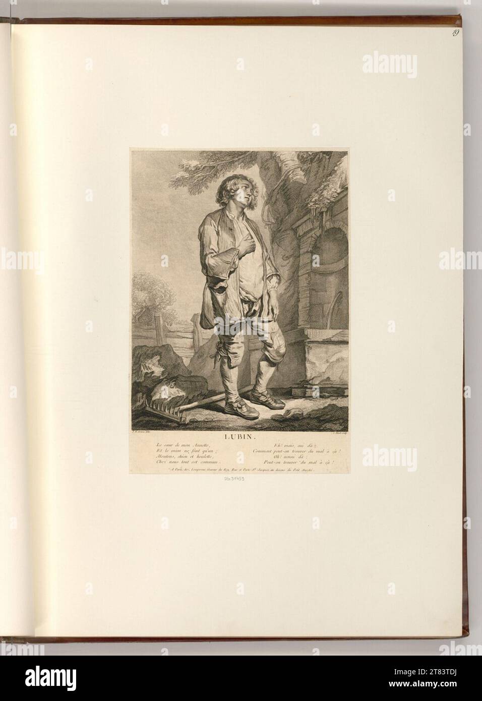Louis Binet (Engraver) Lubin. etching 1760-1800 , 1760/1800 Stock Photo ...