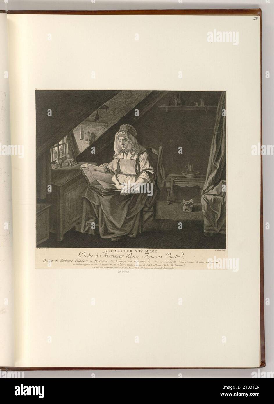 Louis Binet (Engraver) Back to yourself. Copper engraving, etching ...