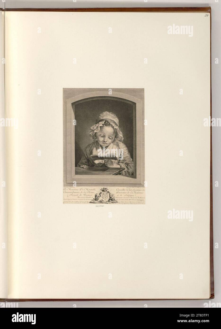 Marie-Louise Adélaïde Boizot (Engraver) Girl with book. Copper ...
