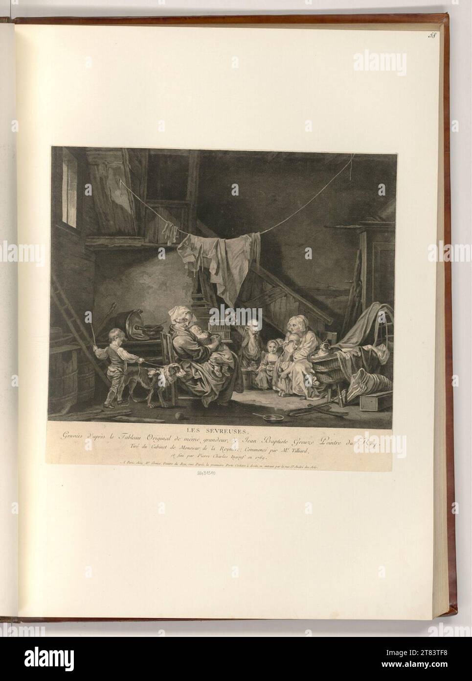 Pierre Charles Ingouf l'âiné The waitresses. Copper engraving, etching ...