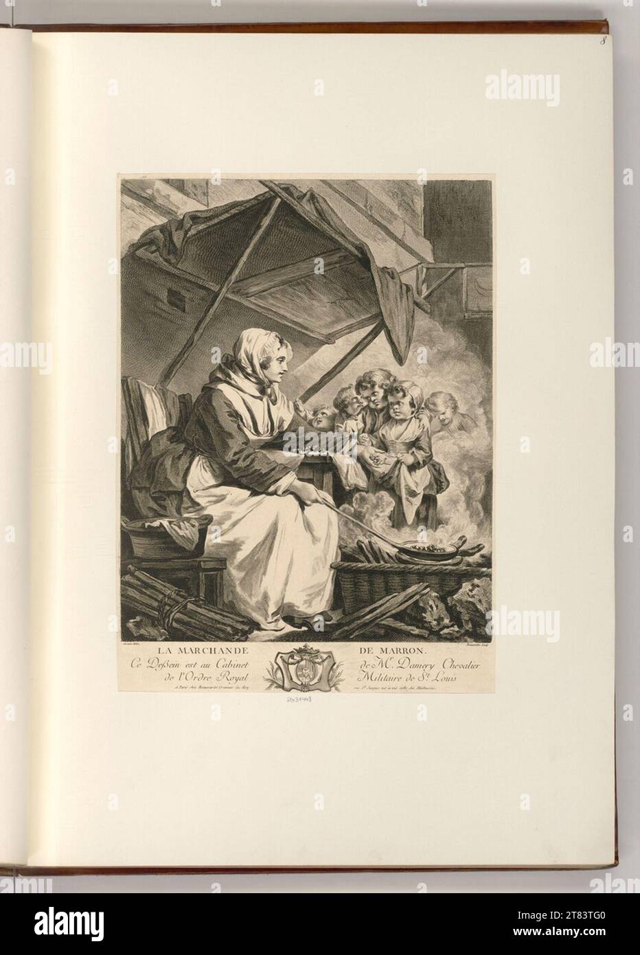Jacques Firmin Beauvarlet (Engraver) The chestnut merchant. etching ...