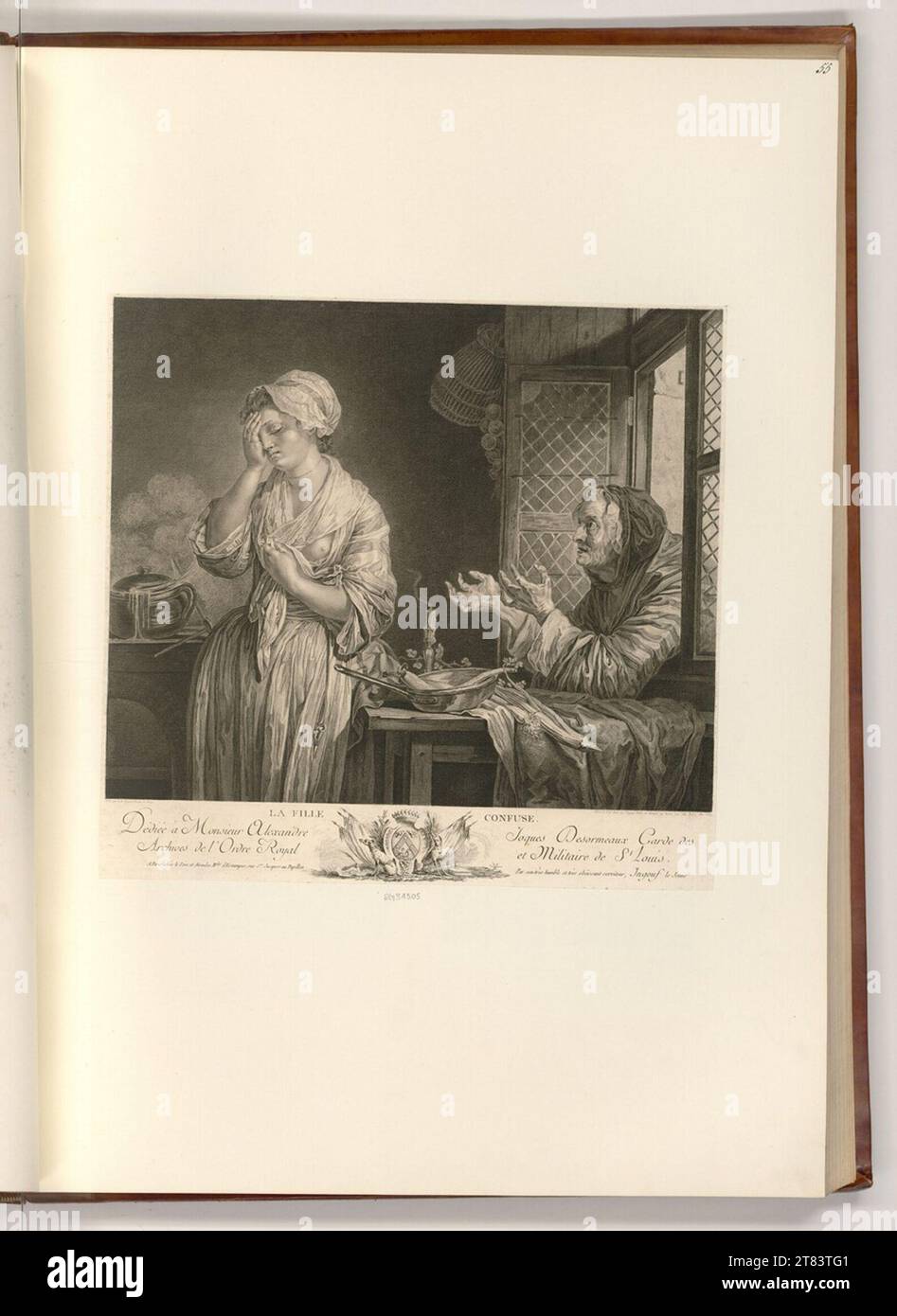 Francois Robert Ingouf le jeune (Engraver) The confused girl. Copper ...