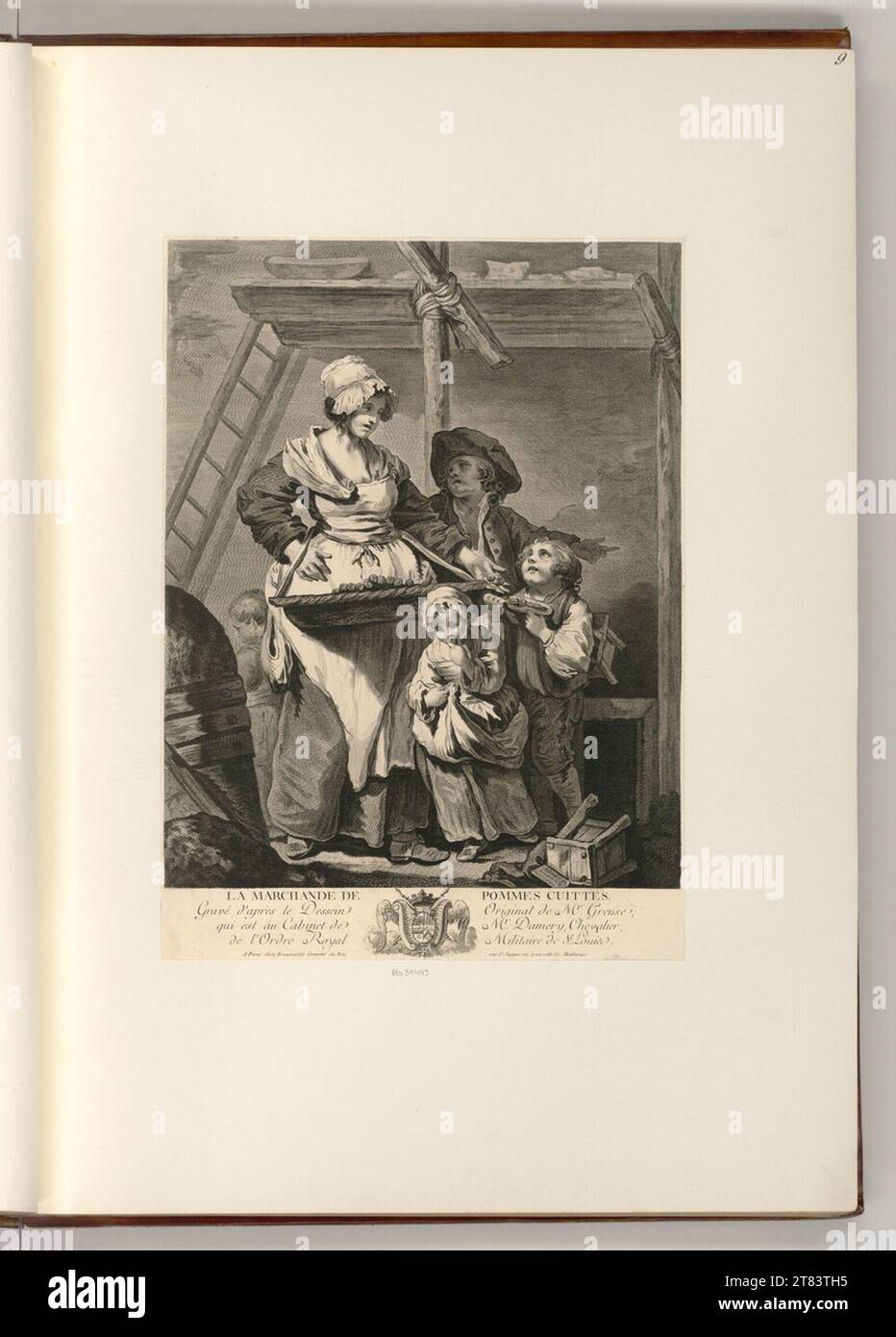 Jacques Firmin Beauvarlet (Engraver) The cooked apple merchant. etching ...
