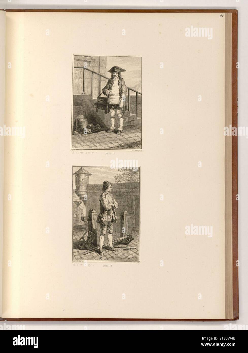 Jean-Baptiste Tilliard (Engraver) Man with scheme; Handyman. etching ...