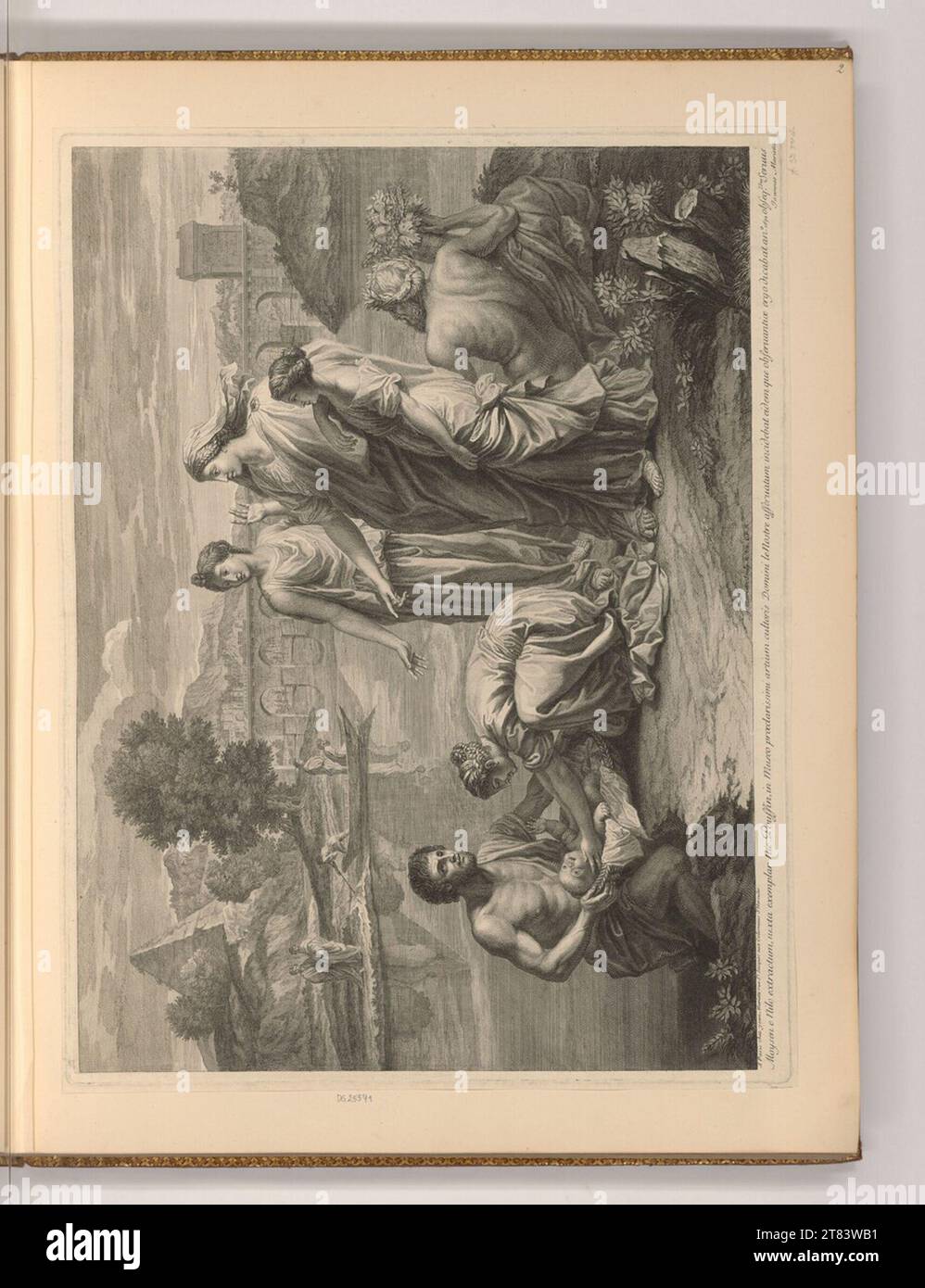 Jean Mariette (Engraver) Finding the Moses' boy. Copper engraving ...