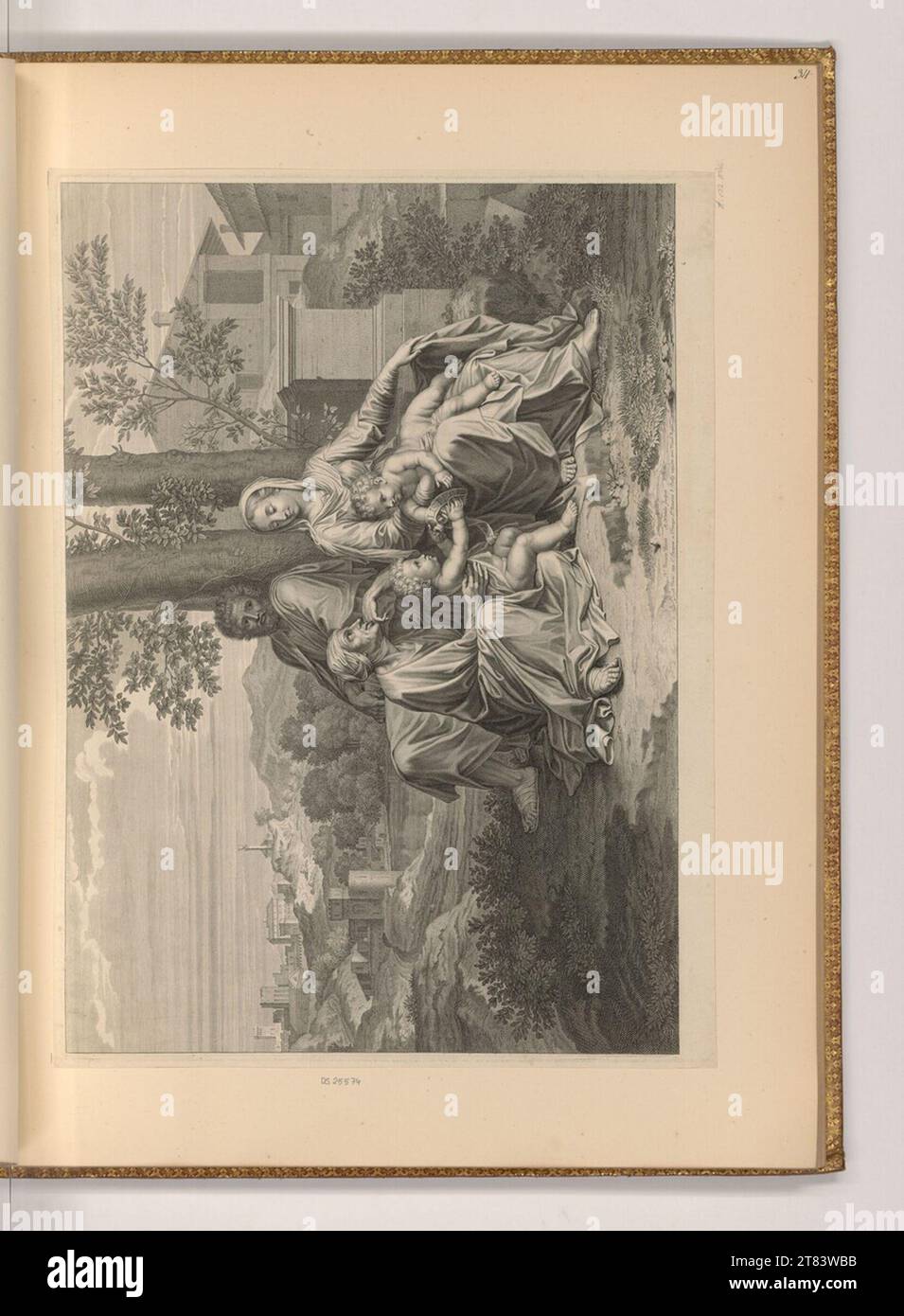Michel Natalis (Engraver) Holy family with Elisabeth and the John's boy ...