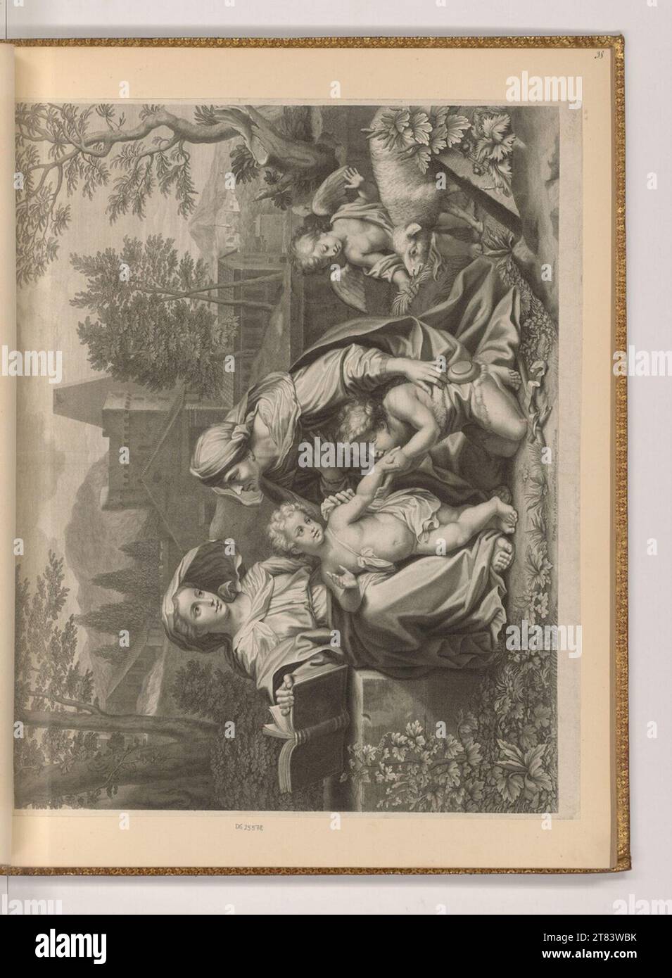 Nicolas Poussin Holy family with Elisabeth and the John's boy. Copper ...