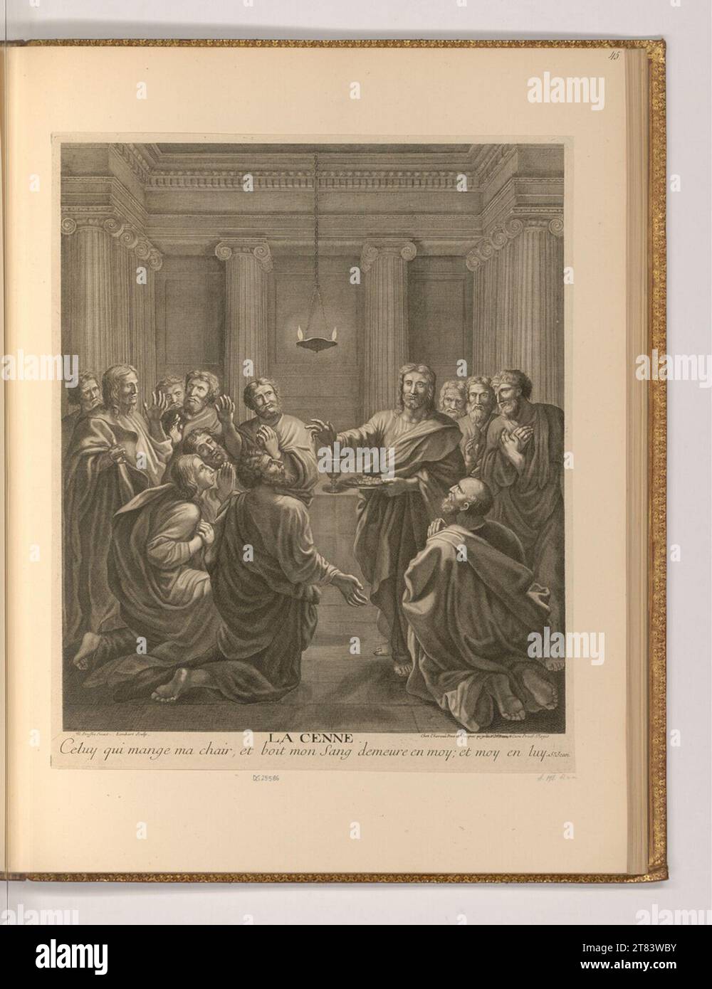 Pierre Lombard (Engraver) Eucharist. Copper engraving print 1700-1729 ...