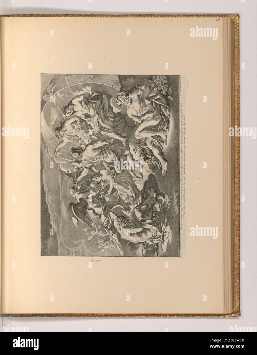 Cesare Fantetti (Engraver) Helios and Phaeton with Saturnus and the ...