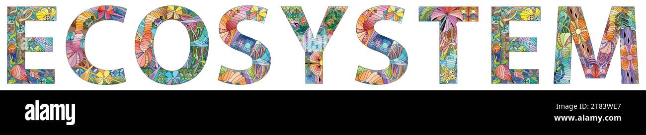 Ecosystem hand drawn modern design vector illustration Stock Vector ...