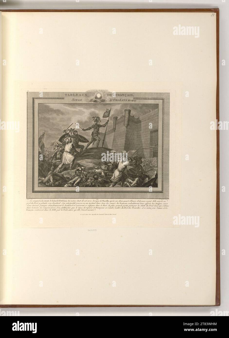 Gabriel Marchand (Engraver) The Battle of Orléans 1429. Copper ...