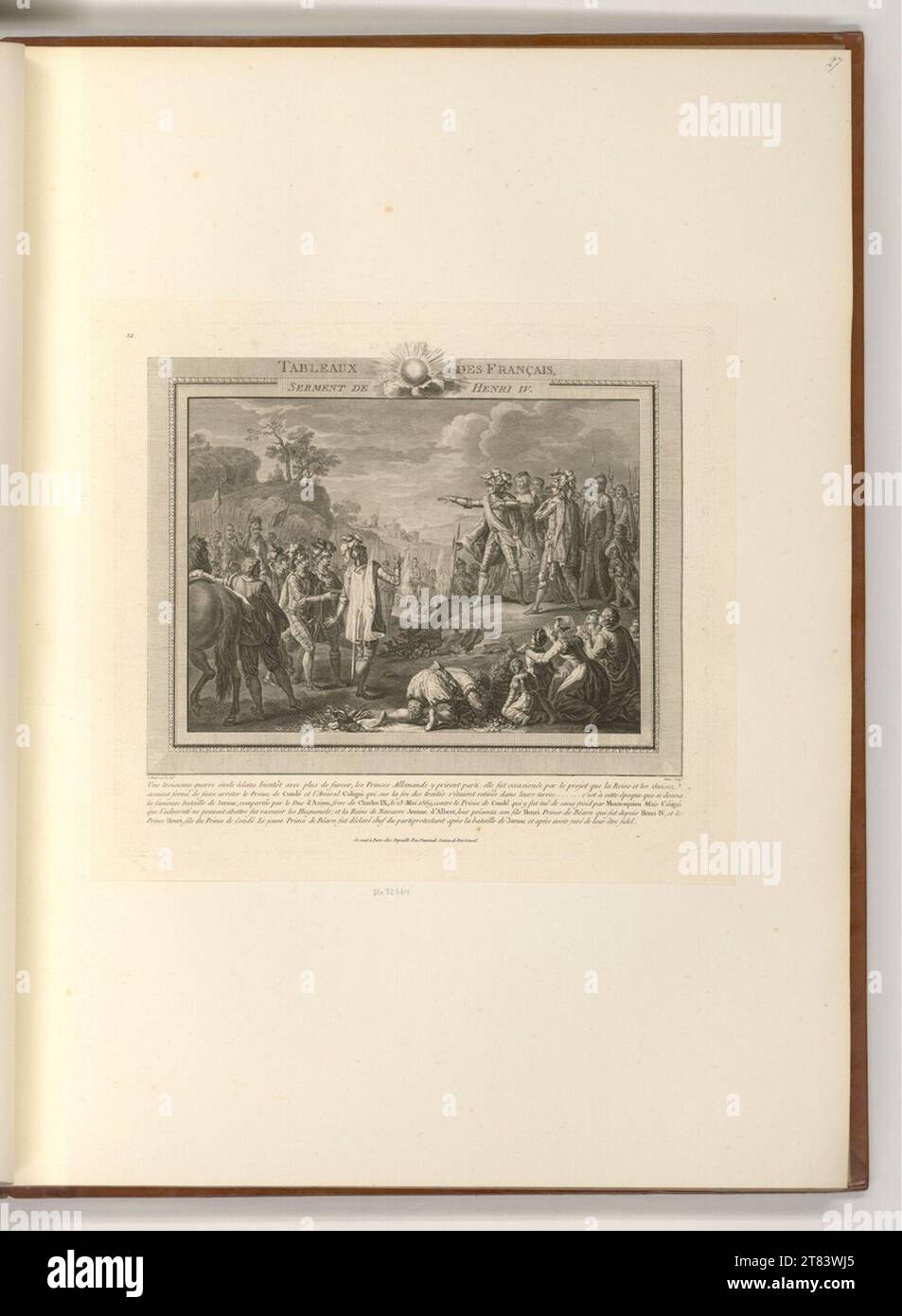 Charles-Emmanuel Patas (Engraver) Oath of Henri IV to Protestants after ...
