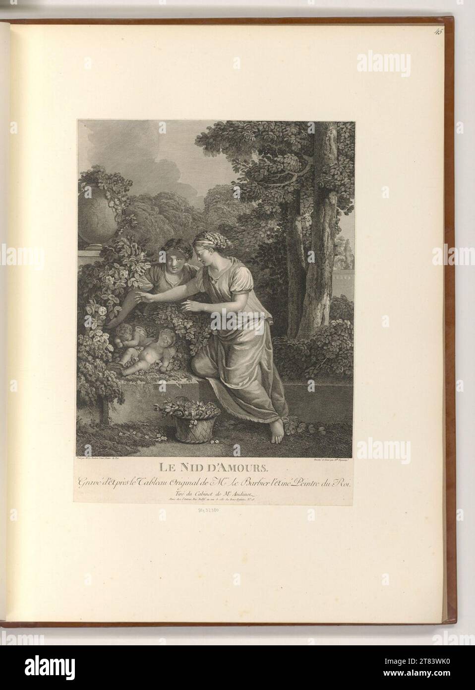 Julie Papavoine (Engraver) The nest of love. Copper engraving, etching ...