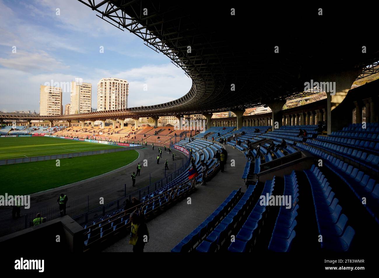 A general view inside the ground ahead of the UEFA Euro 2024 Qualifying ...