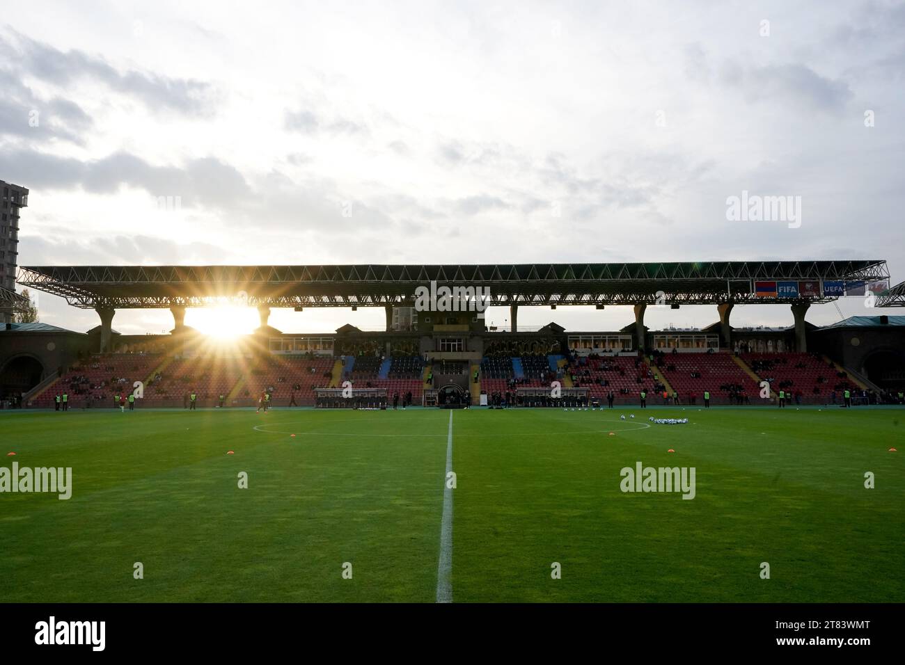 A general view inside the ground ahead of the UEFA Euro 2024 Qualifying ...