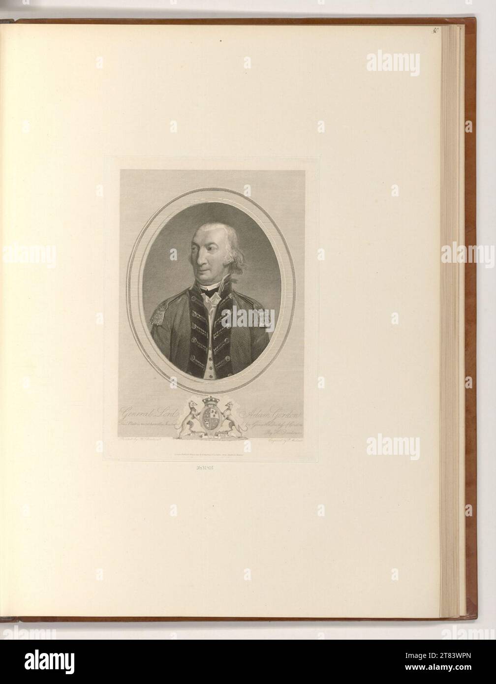 Philip Audinet (Engraver) Portrait General Lord Adam Gordon. Copper ...