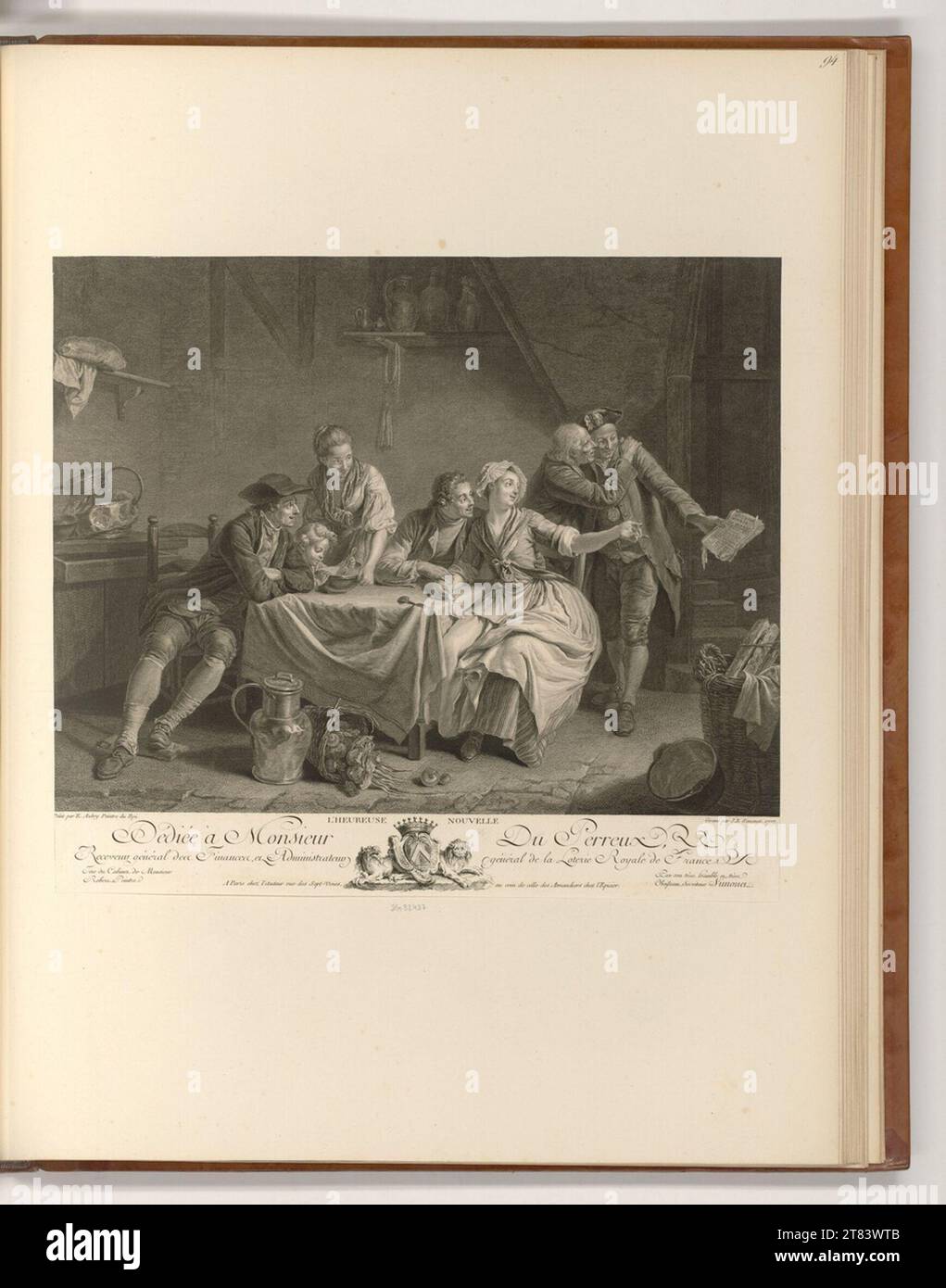 Jean-Baptiste Blaise Simonet (Engraver) The happy news. Copper ...
