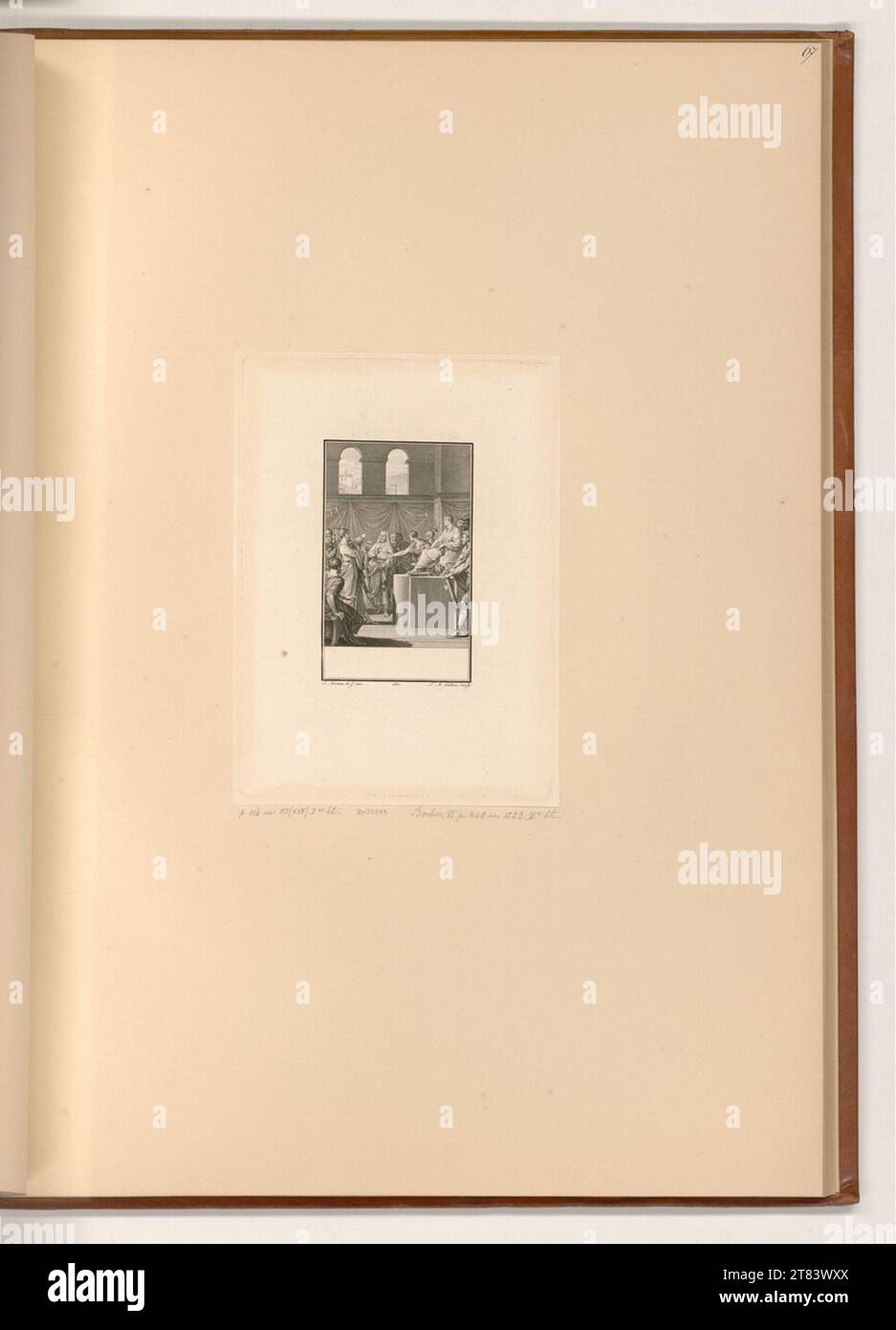 Louis Michel Halbou (Engraver) Paul von Tarsus in front of a Roman ...