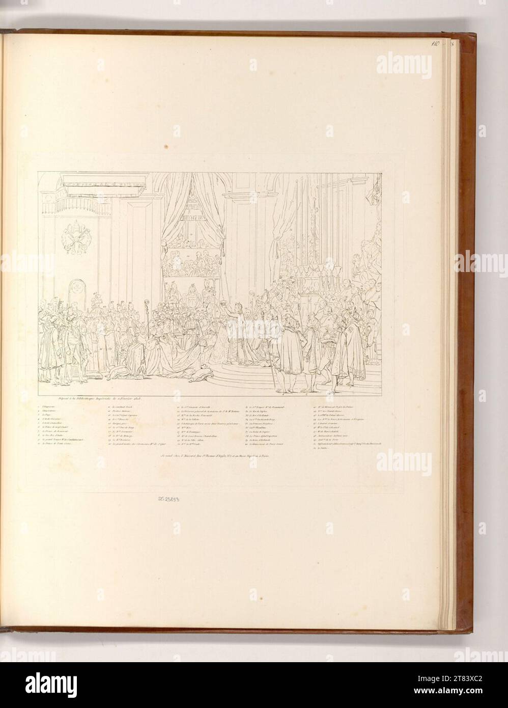 Jacques-Louis David Napoleon's crowning glory. etching after 1818 Stock ...