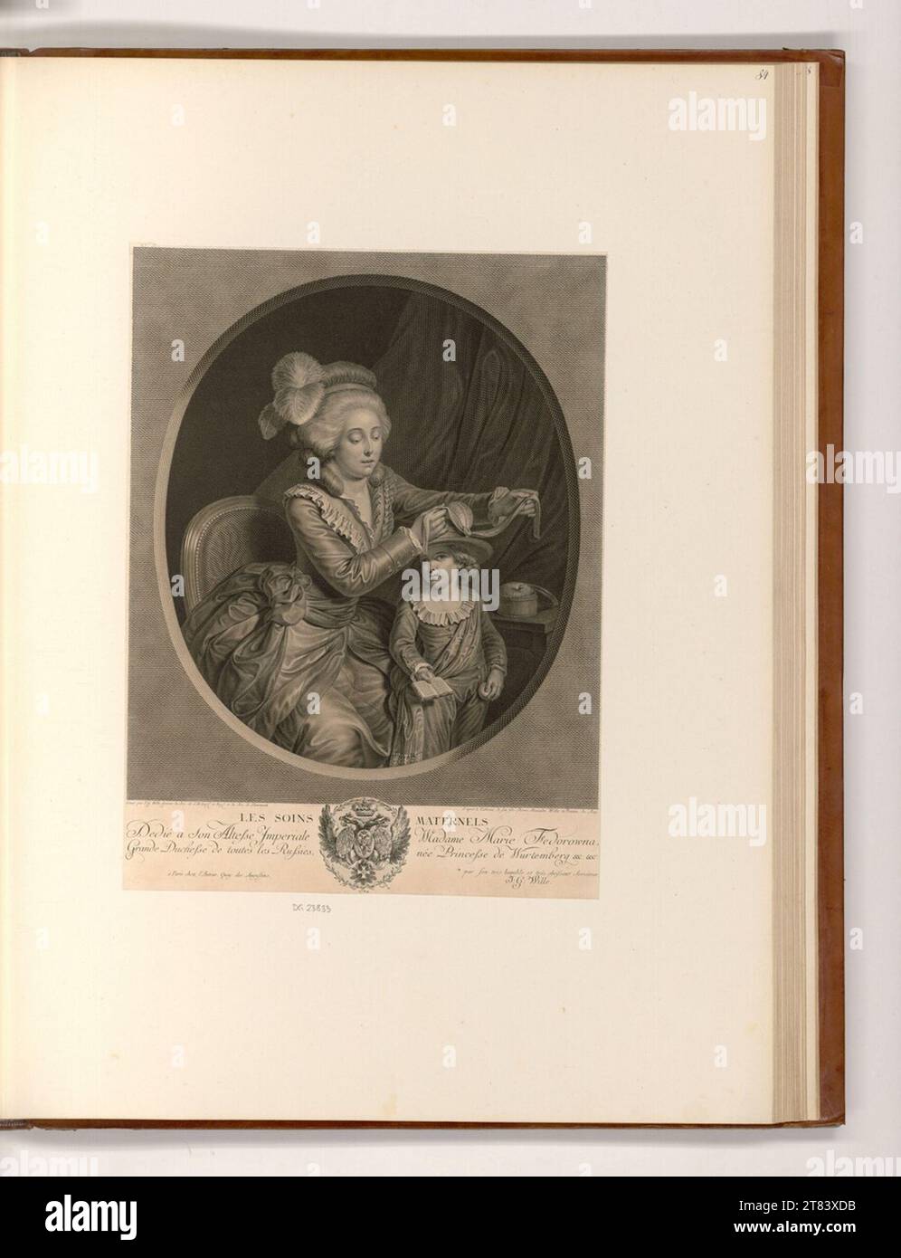 Johann Georg Wille (Engraver) Maternal care. Copper engraving, etching ...