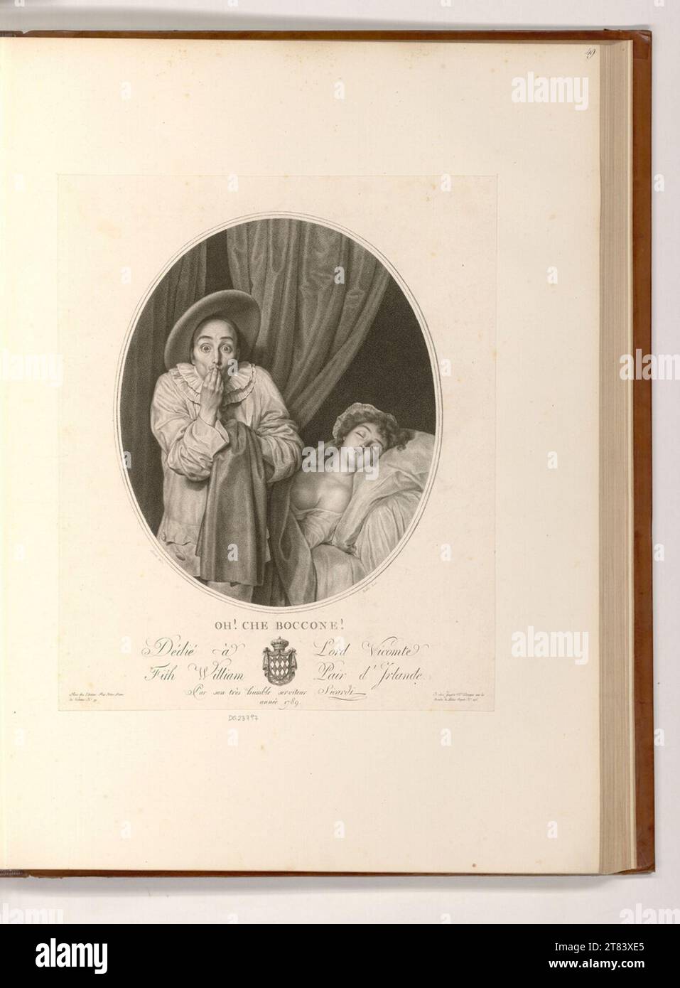 Thomas Burke (Engraver) Man next to a sleeping woman. Dotier manner ...